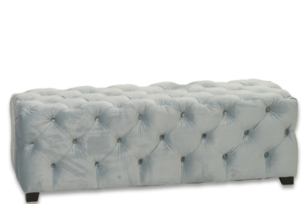 A-14 – LIGHT BLUE TUFTED OTTOMAN – Canvas Event Furniture