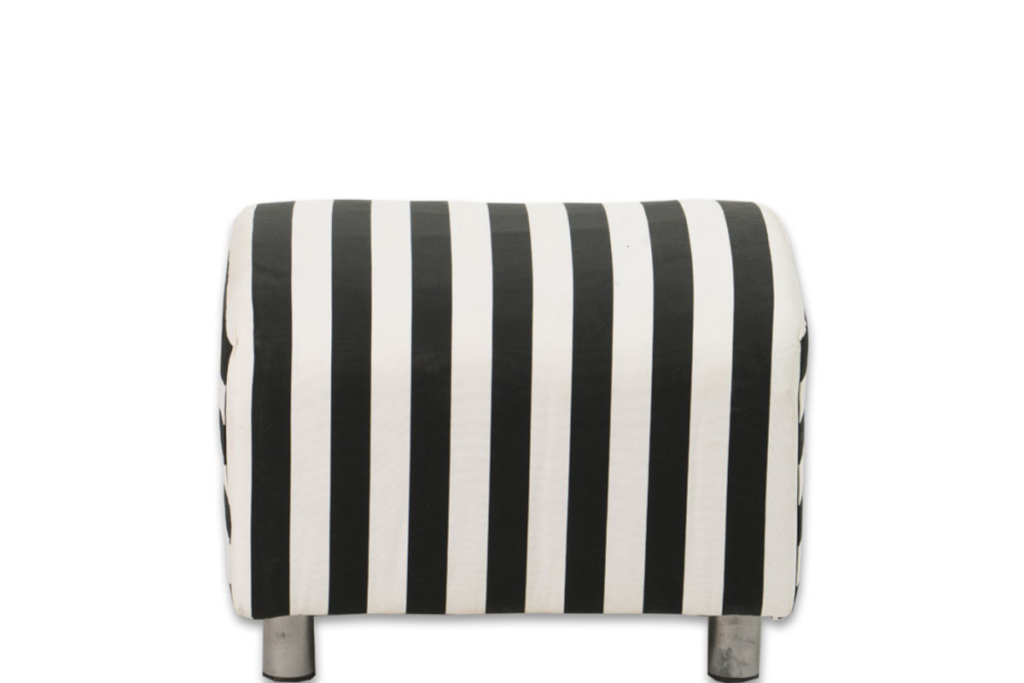 B-06 – B&W STRIPED STOOL – Canvas Event Furniture