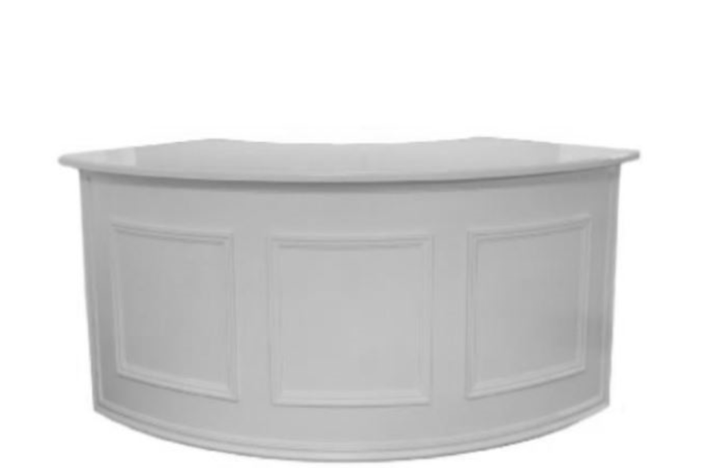 A-01 – White Round Bar (Quarter Pieces) – Canvas Event Furniture
